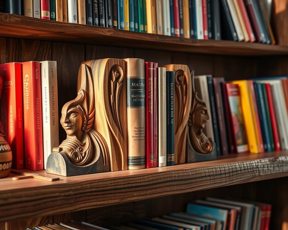 Handmade Wooden Bookends for Personal Libraries | Supervivo